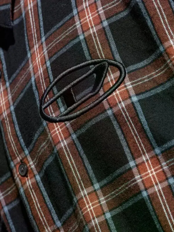 DIESEL® Embroidered Plaid Shirt