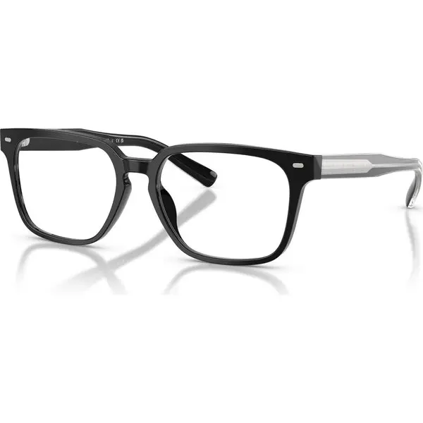 Brooks Brothers 56mm Rectangle Eyeglasses - Black