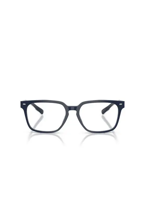 Brooks Brothers 56mm Rectangle Eyeglasses - Blue