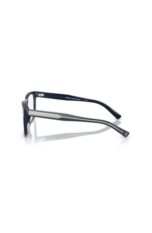 Brooks Brothers 56mm Rectangle Eyeglasses - Blue