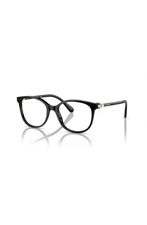SWAROVSKI 51mm Square Eyeglasses - Black