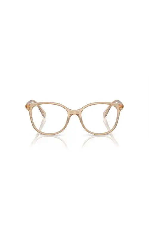 SWAROVSKI 51mm Square Eyeglasses - Brown