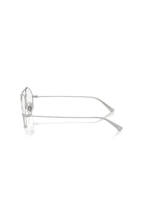 FERRARI 58mm Irregular Full Rim Eyeglasses - Silver