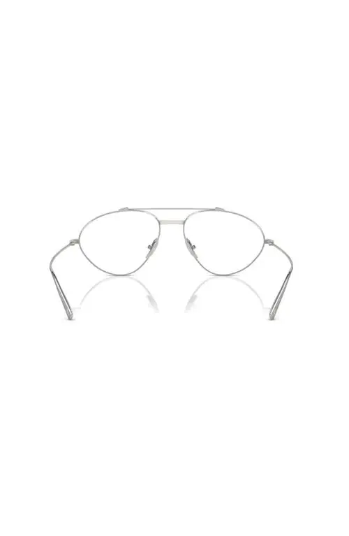 FERRARI 58mm Irregular Full Rim Eyeglasses - Silver