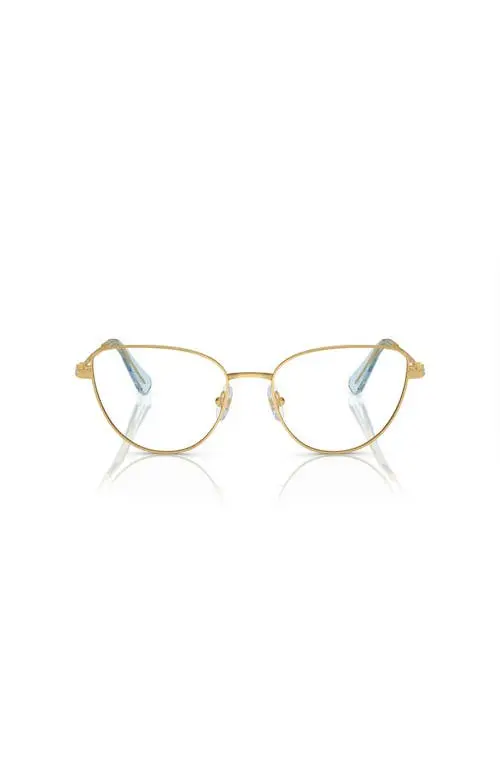 SWAROVSKI 53mm Cat Eye Optical Glasses - Gold