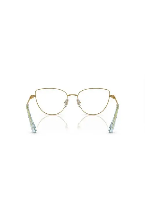 SWAROVSKI 53mm Cat Eye Optical Glasses - Gold