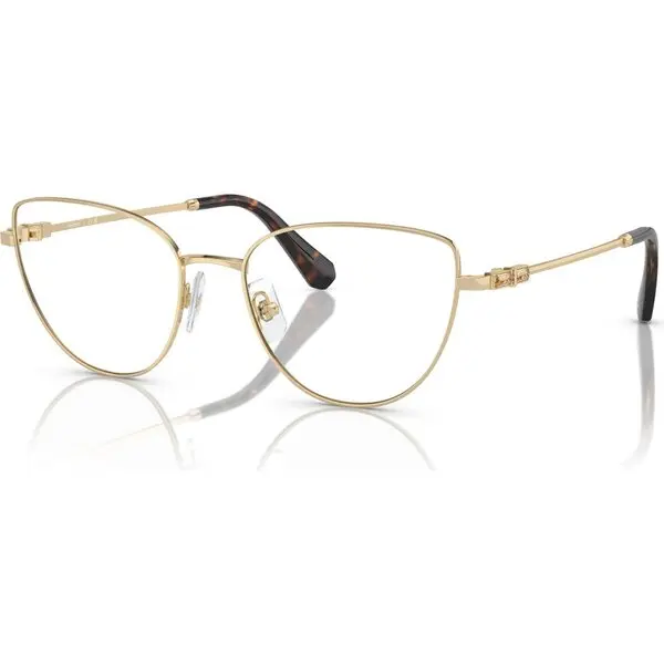 SWAROVSKI 53mm Cat Eye Optical Glasses - Gold/black