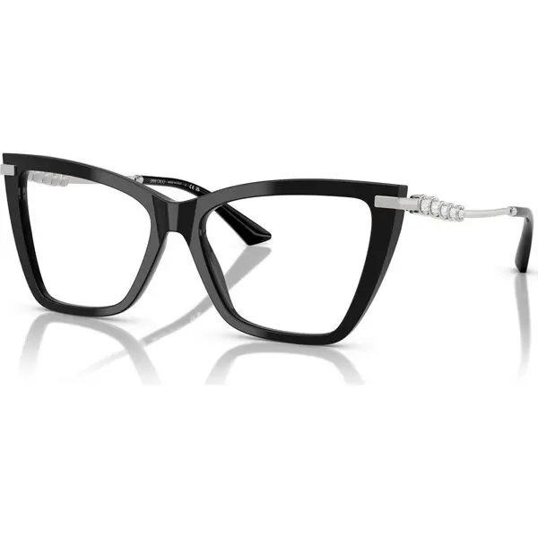 JIMMY CHOO 55mm Cat Eye Optical Glasses - Black