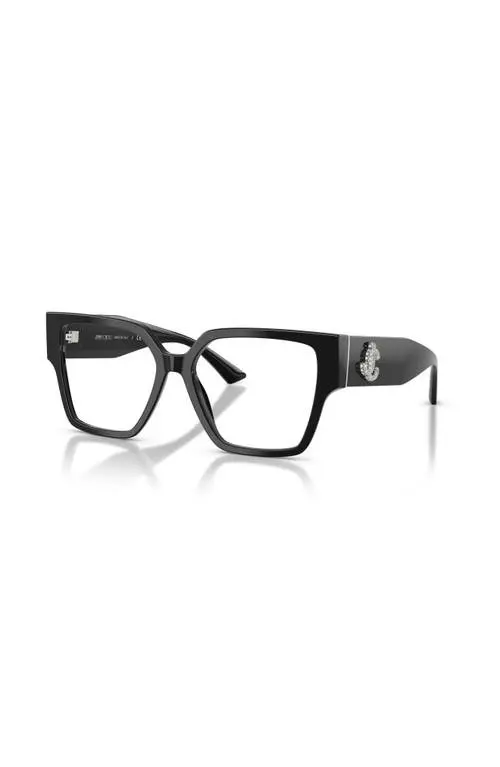 JIMMY CHOO 55mm Square Optical Glasses - Black