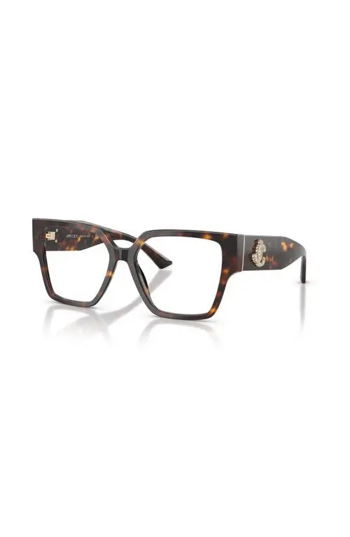 JIMMY CHOO 55mm Square Optical Glasses - Tortoise