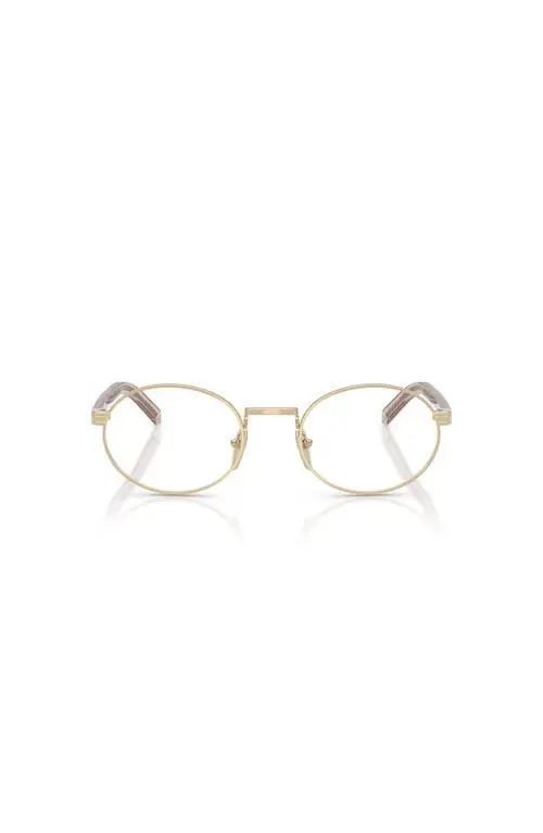 Prada 49mm Full Rim Oval Eyeglasses