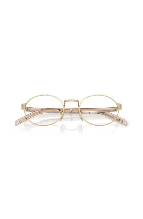 Prada 49mm Full Rim Oval Eyeglasses