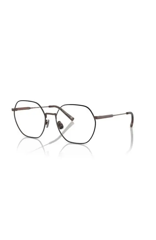 Brunello Cucinelli 55mm Irregular Eyeglasses - Brown