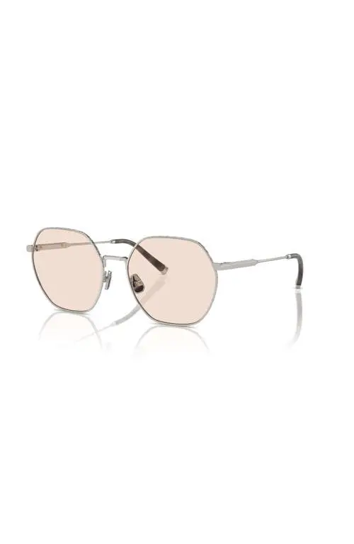 Brunello Cucinelli 55mm Irregular Eyeglasses - Silver