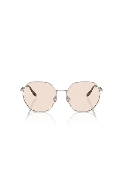 Brunello Cucinelli 55mm Irregular Eyeglasses - Silver
