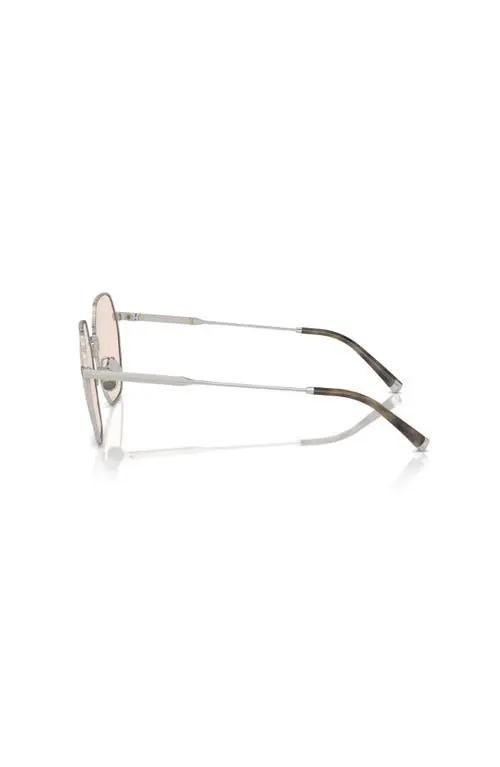 Brunello Cucinelli 55mm Irregular Eyeglasses - Silver