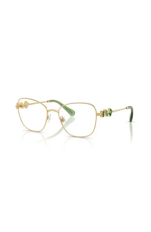 SWAROVSKI 54mm Irregular Eyeglasses - Light Gold