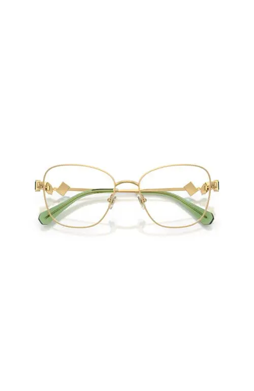 SWAROVSKI 54mm Irregular Eyeglasses - Light Gold