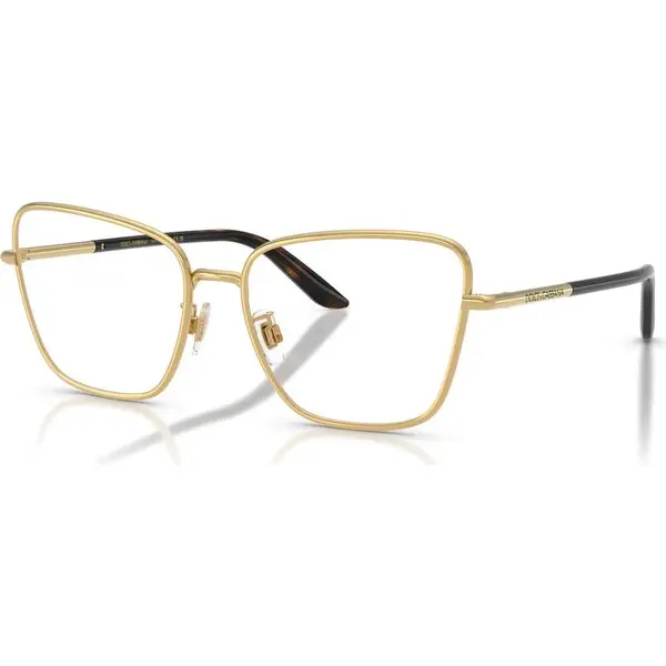 Dolce & Gabbana 55mm Cat Eye Optical Glasses - Gold