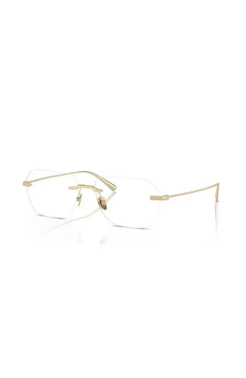FERRARI 57mm Rectangle Optical Glasses - Gold