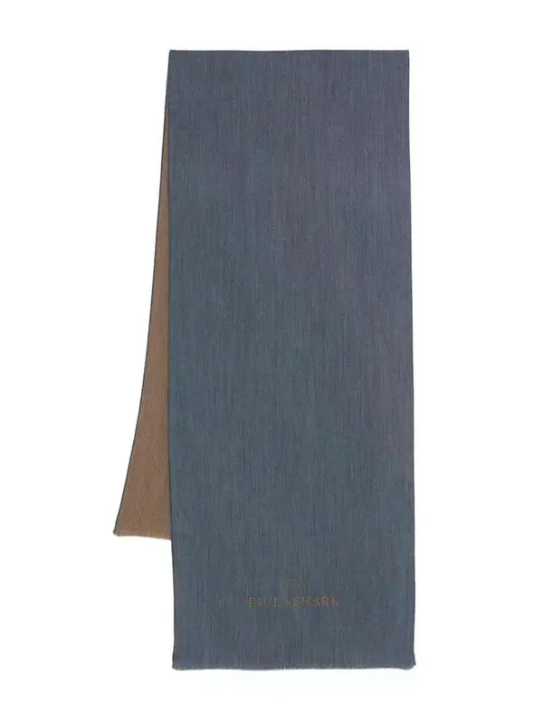Paul & Shark Two-tone Wool Scarf - Blue