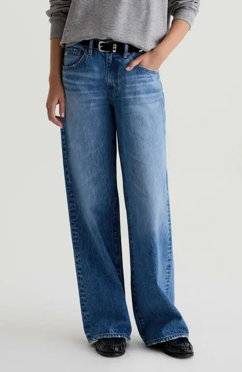 Ag Adria Low-rise Wide-leg Jeans - Candid