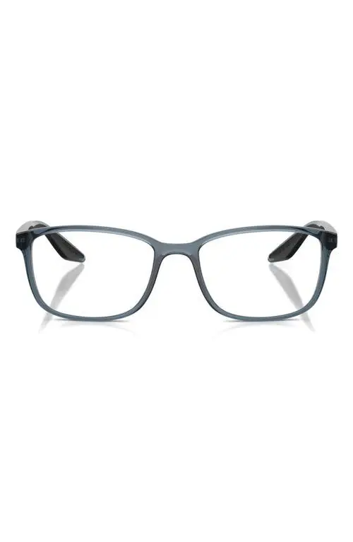 Prada 55mm Rectangle Eyeglasses - Azure