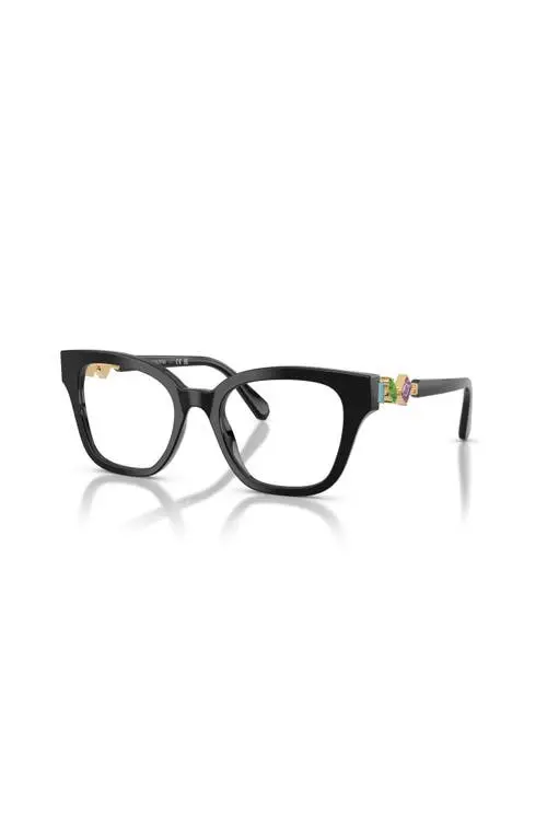 SWAROVSKI 52mm Square Optical Eyeglasses - Black