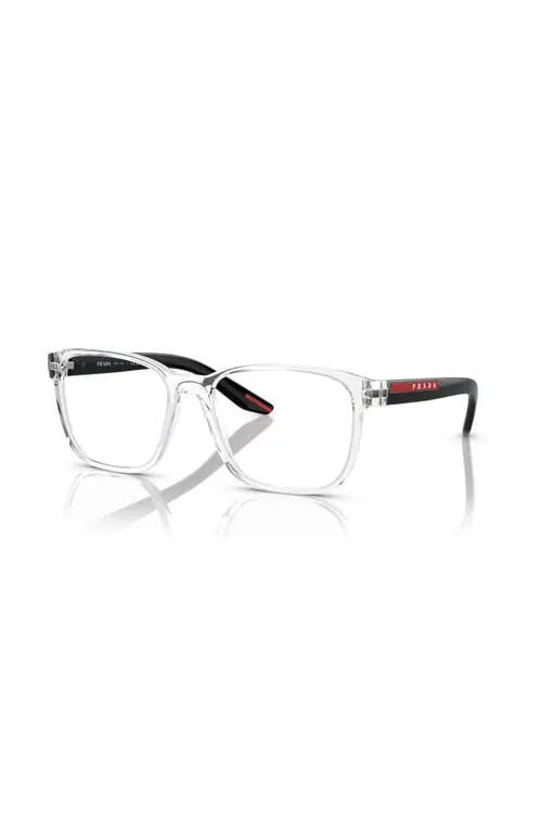 Prada 55mm Rectangle Optical Glasses - Transparent