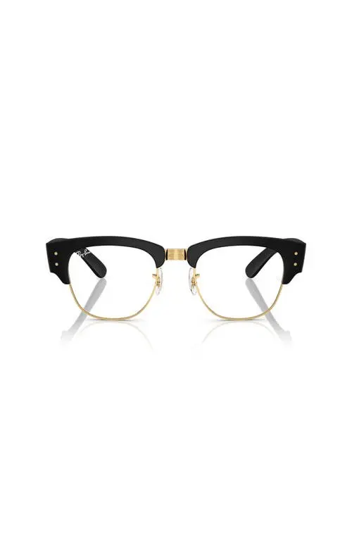 Ray-ban 52mm Square Optical Glasses - Gold