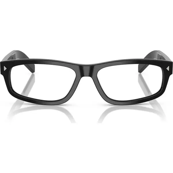 Prada 57mm Rectangle Optical Glasses - Black