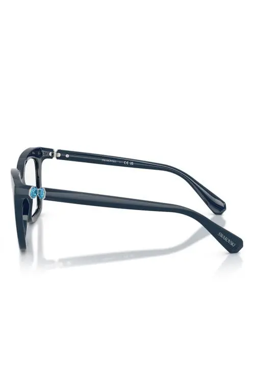 SWAROVSKI Square Optical Eyeglasses - Blue/demo Lens