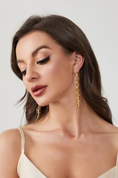 CLASSICHARMS Tassel Zirconia Earrings