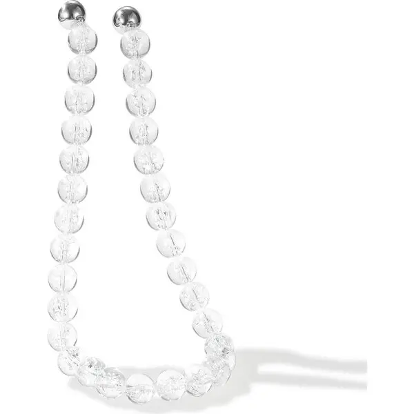 CLASSICHARMS Azeztulite Crystal Sphere Necklace - Silver