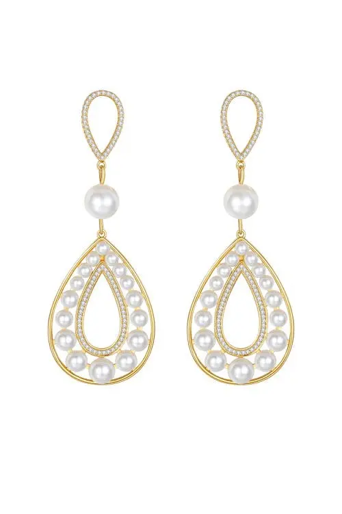CLASSICHARMS Teardrop Dangle Earrings - Gold