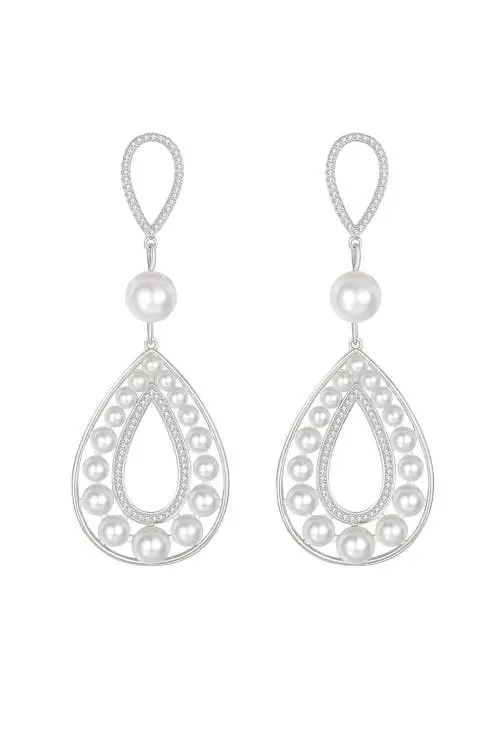 CLASSICHARMS Teardrop Dangle Earrings - Silver