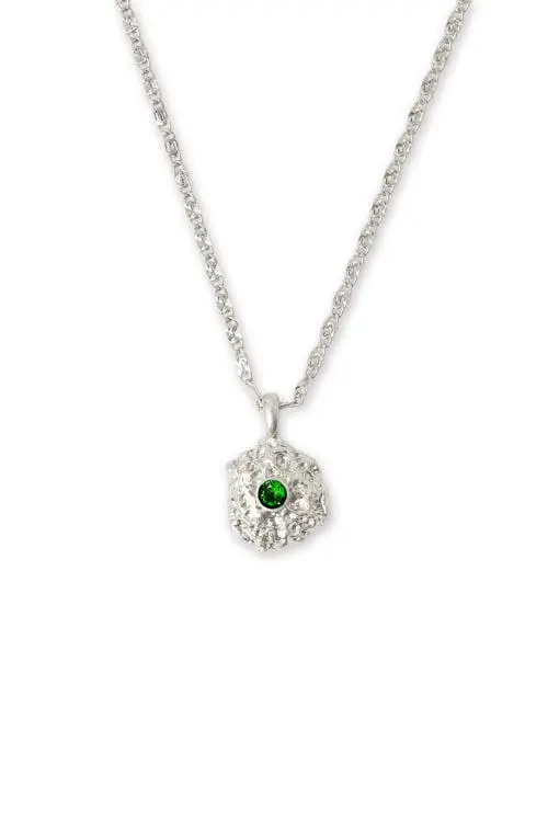 CLASSICHARMS Shayla Molten Cubic Zirconia Pendant Necklace - Silver/green