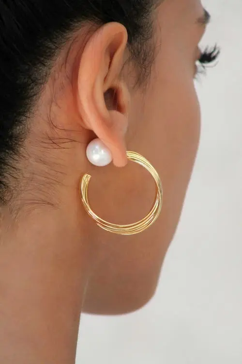 CLASSICHARMS Twisted Hoop Earrings