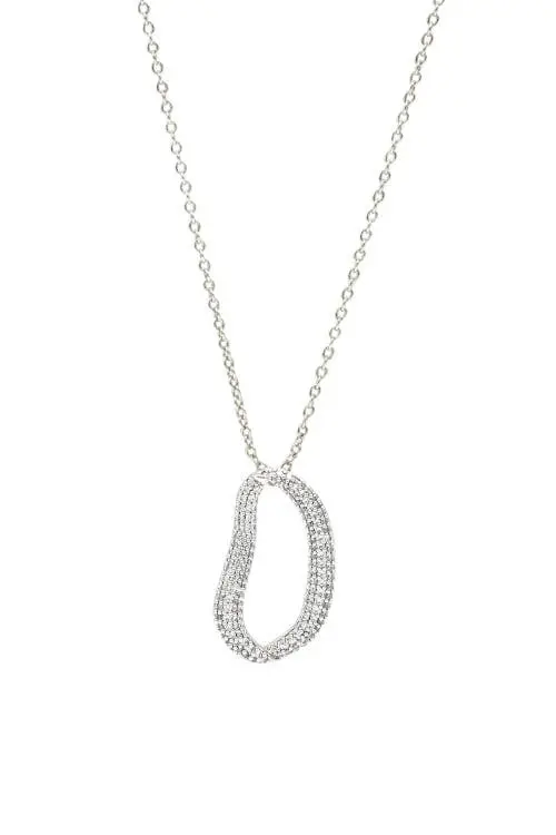 CLASSICHARMS Infinity Pavé Pendant Necklace - Silver