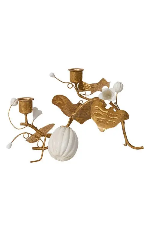 JULISKA Forest Walk Pumpkin Vine Double Candleholder - Gold