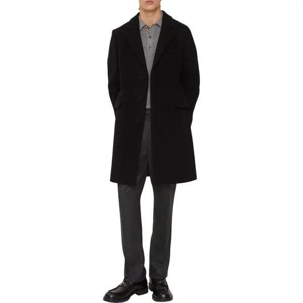 Burberry Wool Tailored Coat - Black