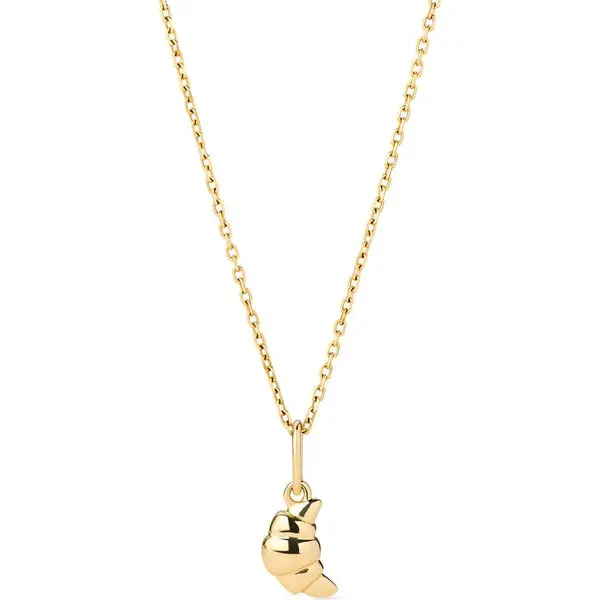 ANA LUISA Solid Yellow Croissant Charm Necklace - Gold