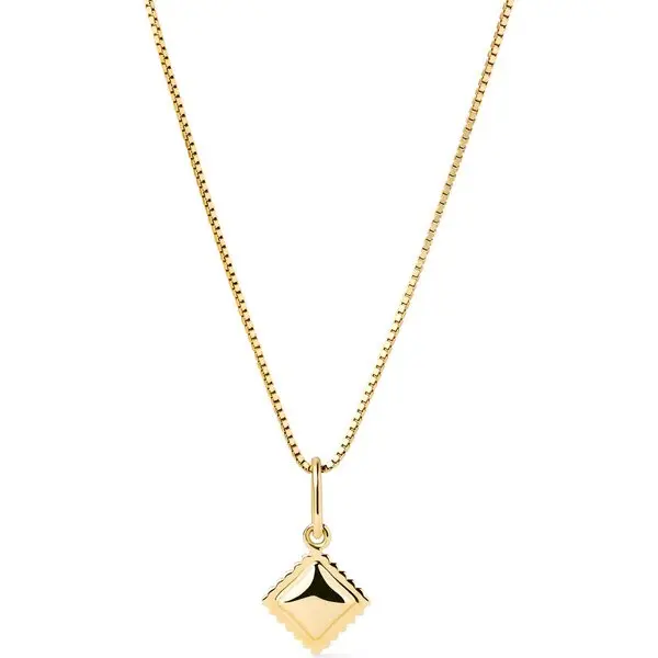 ANA LUISA Solid Yellow Ravioli Charm Necklace - Gold