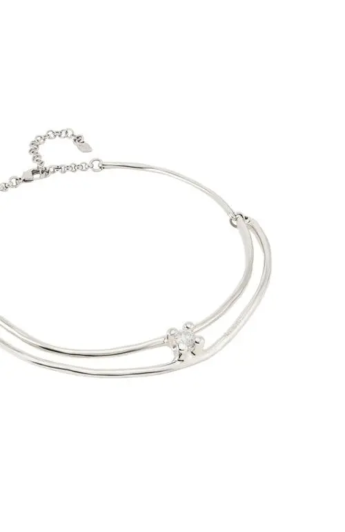 UNODE50 Twin Radiance Plated Collar With Zirconia