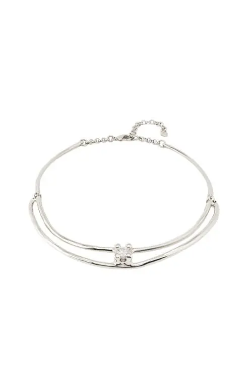 UNODE50 Twin Radiance Plated Collar With Zirconia