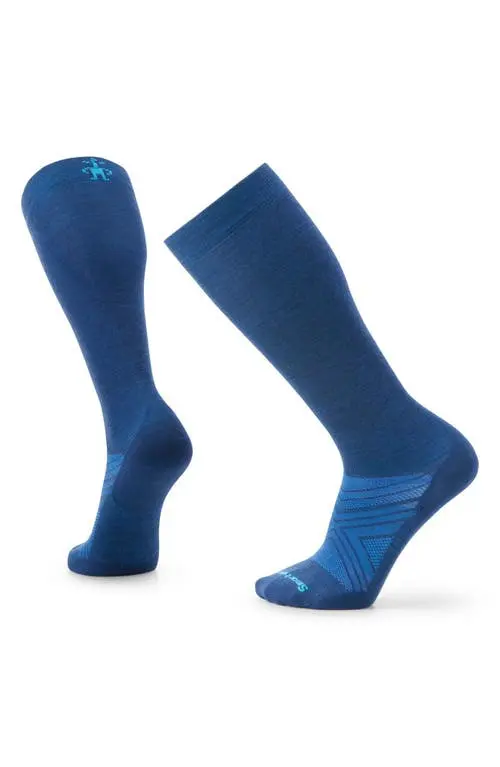 Smartwool Ski Zero Cushion Over-the-calf Wool Blend Socks - Alpine Blue