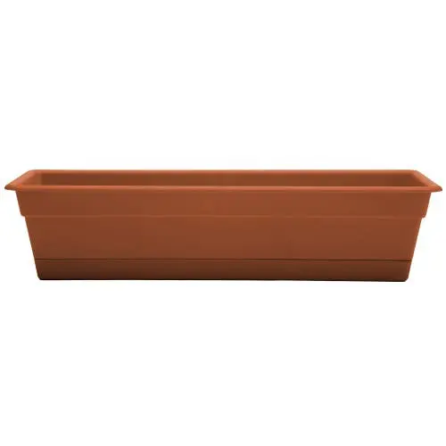 BLOEM 24 Inch Dura Cotta Window Box Planter - Brown