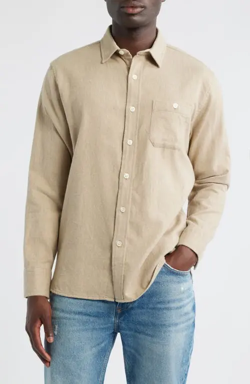 Pendleton Fremont Solid Flannel Button-up Shirt - Tan Heather