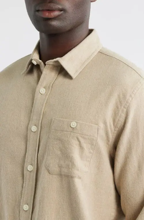 Pendleton Fremont Solid Flannel Button-up Shirt - Tan Heather