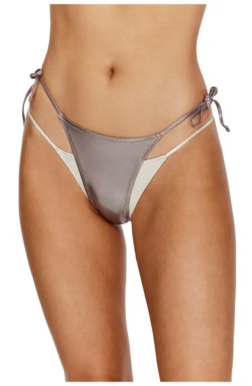 GOTTEX Moonlight Layered Side Tie Bikini Bottom - Grey-natural